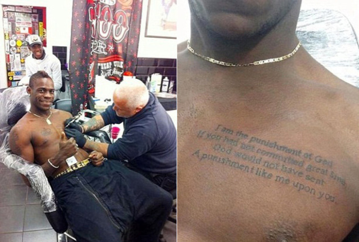 Balotelli scoort nog eens en waant zich met nieuwe tattoo Dzjengis Khan