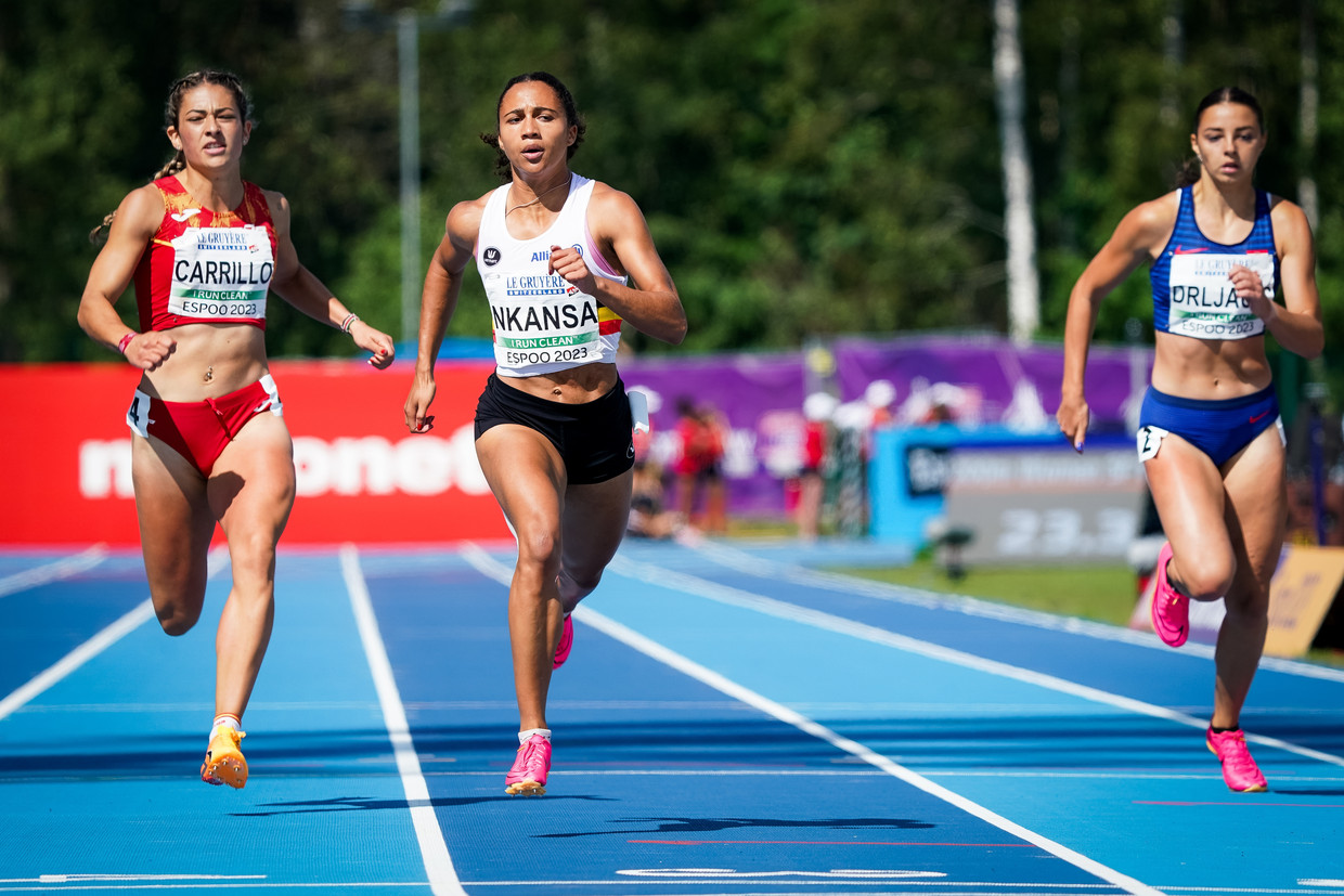 Delphine Nkansa in shock na verrassende gouden plak op 200 meter op EK atletiek U23