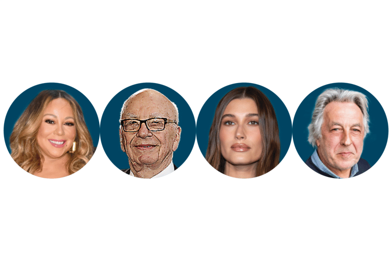 Mariah Carey, Rupert Murdoch, Hailey Bieber en Eddy Planckaert