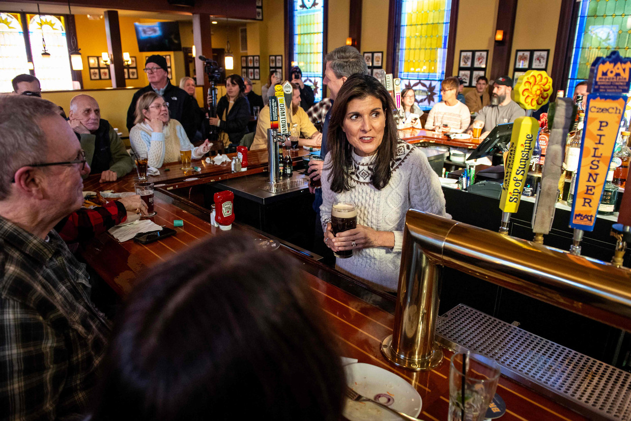 Spannende tweestrijd in New Hampshire: ‘Ik stem op Nikki Haley, maar ik ...