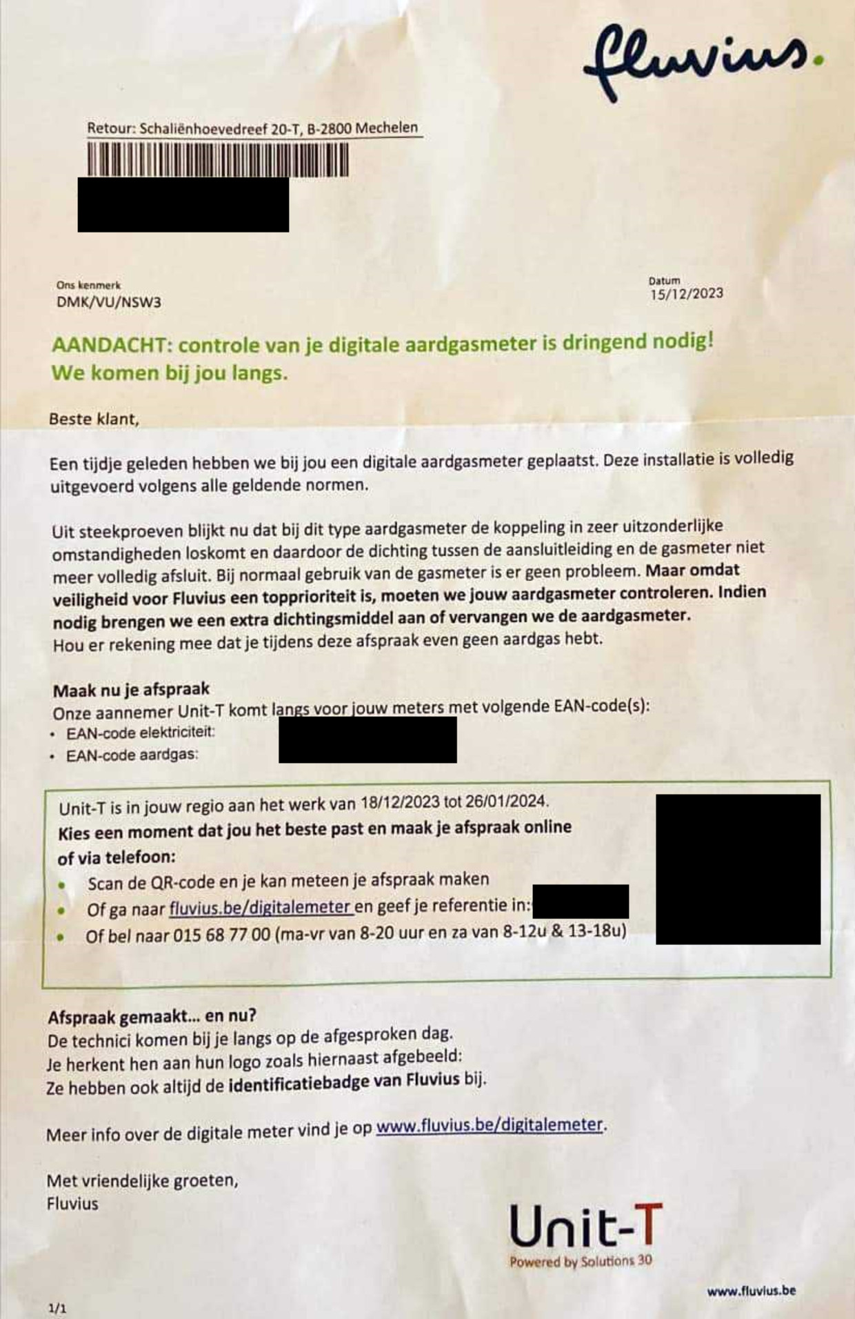 Fluvius wil 35.000 digitale gasmeters controleren door probleem met ...