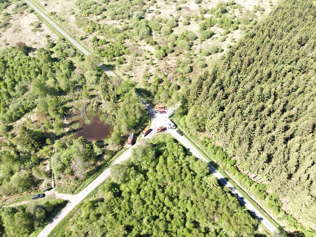 Enkel nog lokale brandhaarden in Hoge Venen, luchtbeelden tonen verwoesting