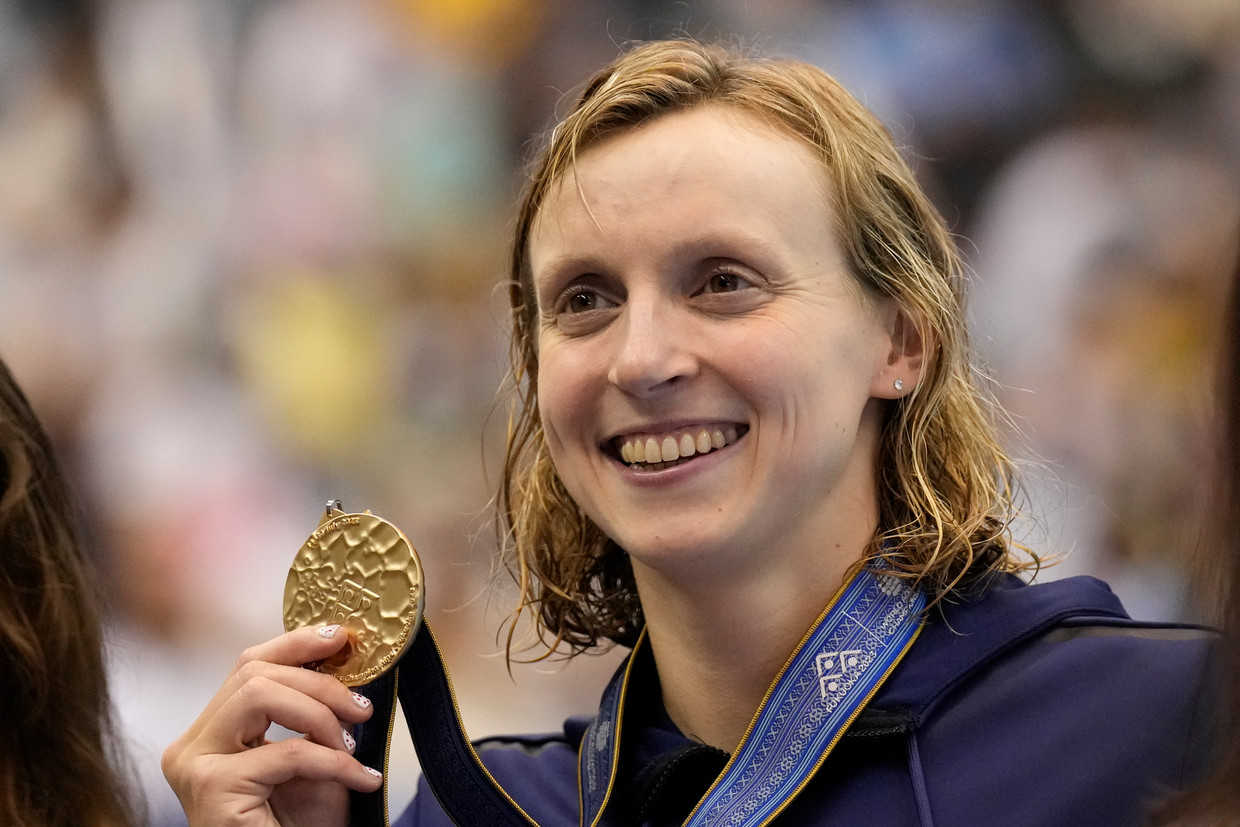 Veel talent en trainen met de mannen, zo zwemt Ledecky een phelpsiaans ...